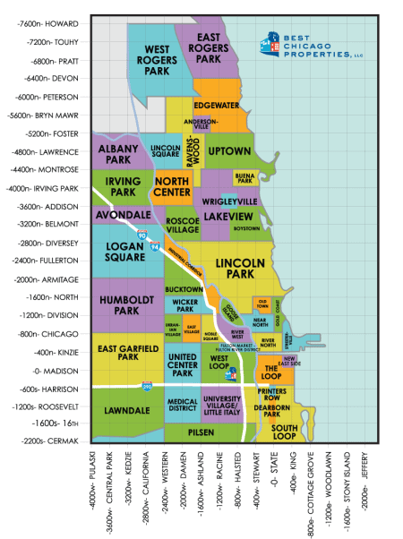 Search Chicago Real Estate By Neighborhood Map